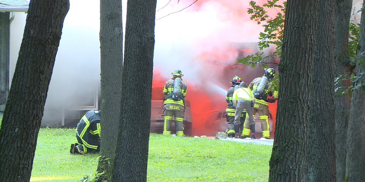 Multiple crews respond to a garage fire in the Town of Union Multiple crews respond to a garage fire in the Town of Union