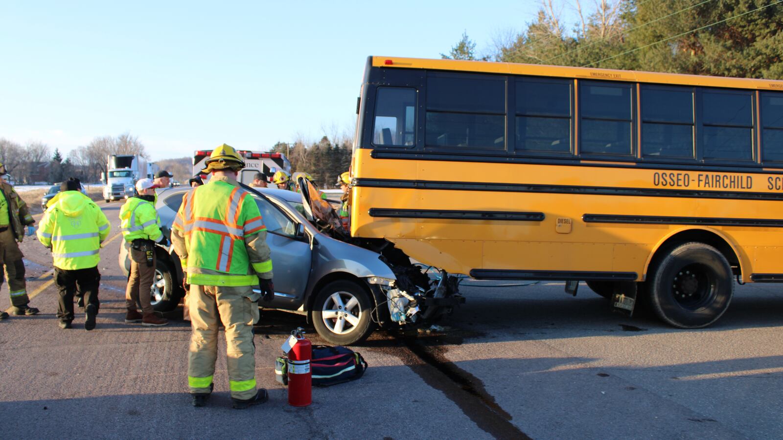 Multiple injuries reported after two-vehicle crash involving school bus ... Multiple injuries reported after two-vehicle crash involving school bus ...